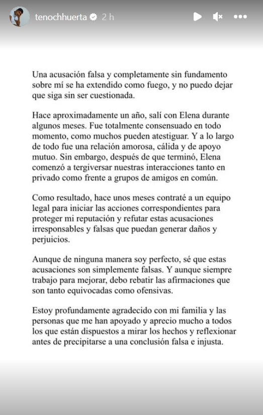 Tenoch Huerta rompe el silencio tras acusaciones de abuso de María ...